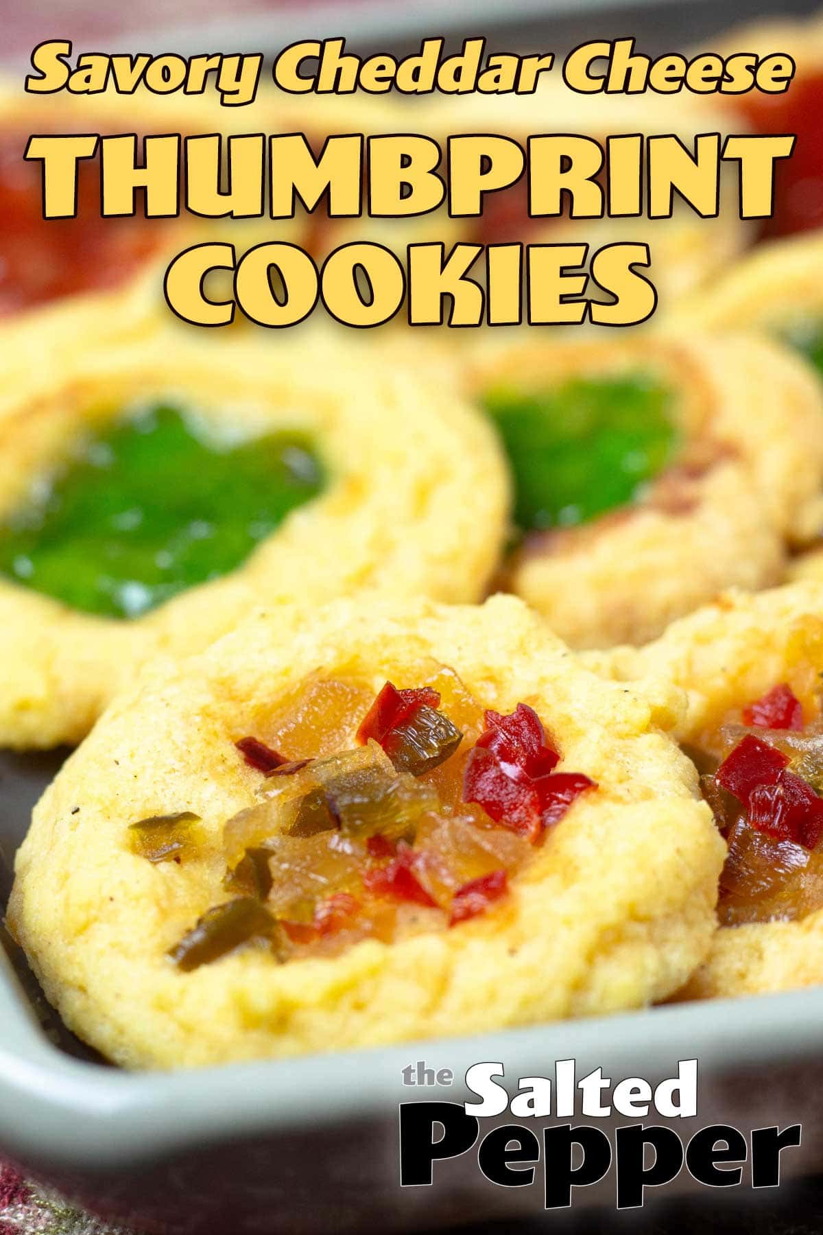 Cheddar Cheese Thumbprint Cookie Recipe - The Salted Pepper
