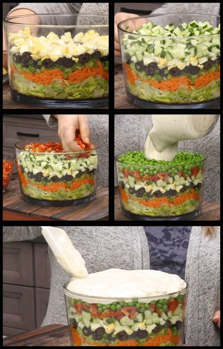 Make-Ahead Layered Salad - The Salted Pepper