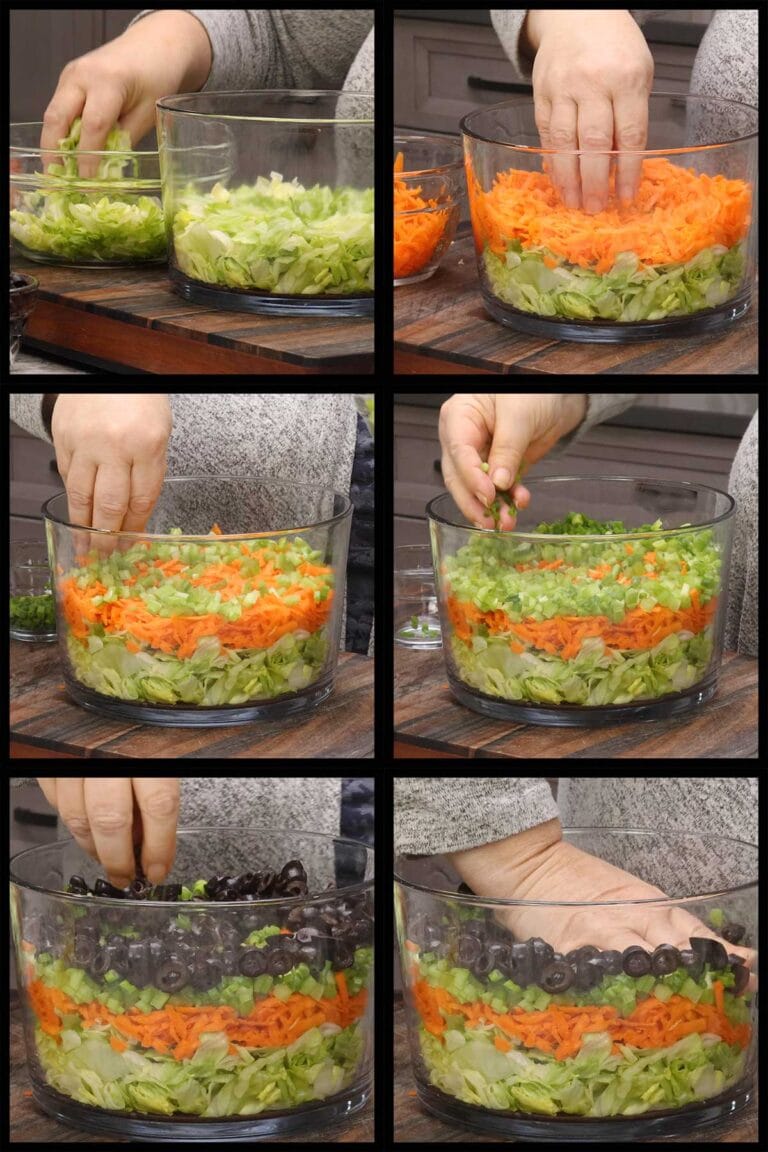 Make-Ahead Layered Salad - The Salted Pepper