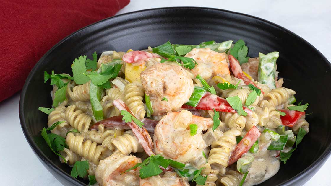 Shrimp Rasta Pasta (Stovetop or Pressure Cooker) - The Salted Pepper