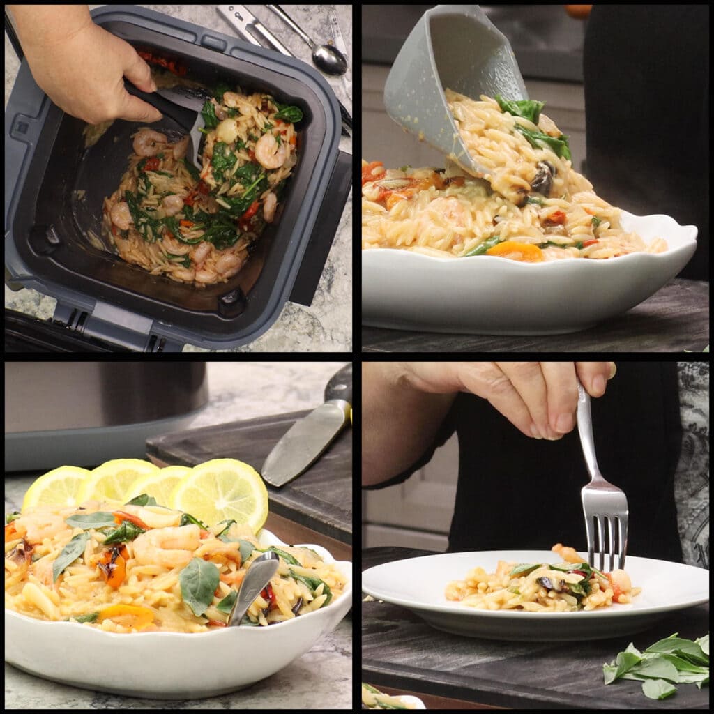 Lemon Orzo with Shrimp & Roasted Vegetables (Ninja Speedi Recipe) - The ...