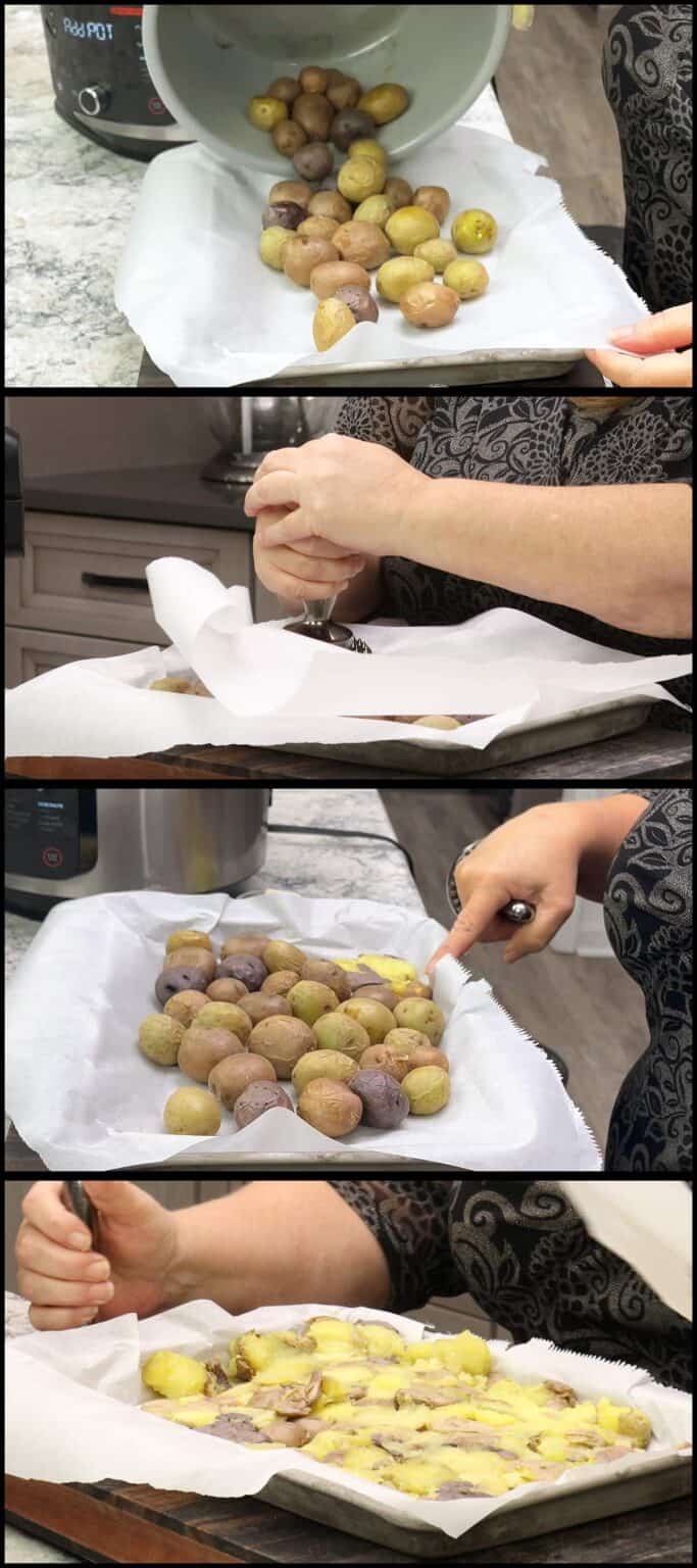 Air Fryer Smashed Potatoes - The Salted Pepper