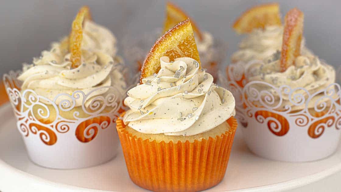 Orange Cupcakes with Swiss Orange Buttercream - The Salted Pepper