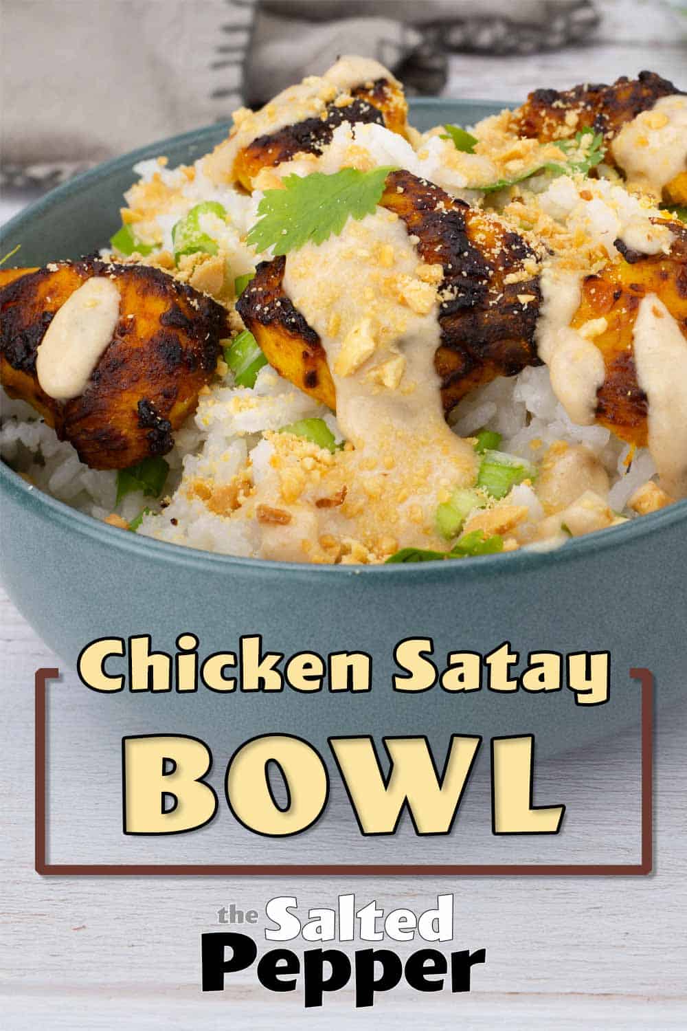 Chicken Satay Bowl in the Ninja Combi - The Salted Pepper