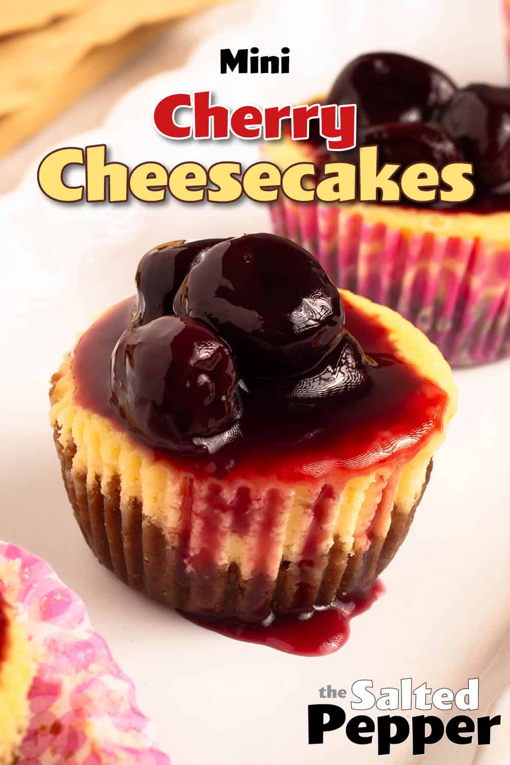 Mini Cherry Cheesecakes (Ninja Combi Recipe) - The Salted Pepper